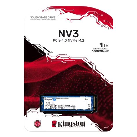 SSD M 2 NVME 1 TERA KINGSTON NV3 LEITURA 6000MB S E GRAVAÇÃO 5000MB S