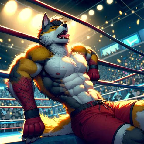 Muscular Wolf Fury Wrestler Tired 4 By Jawad Abadi On Deviantart