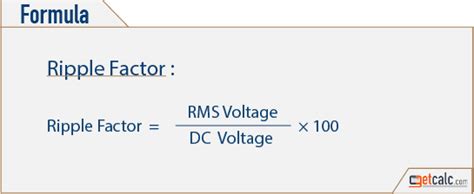 Rectifier Ripple Factor Calculator