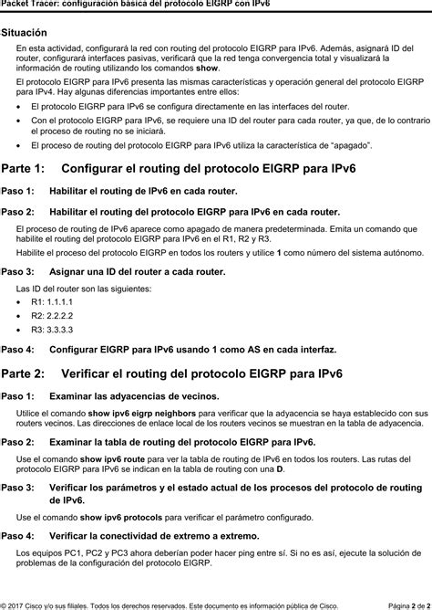 6 4 3 4 packet tracer configuring basic eigrp with ipv6 routing