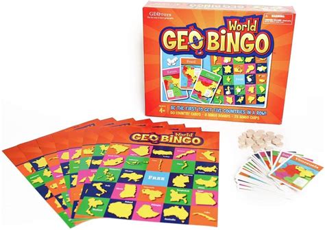 GeoToys — GeoBingo World — Board Games for Kids — Geography Bingo Game ...