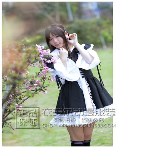 经典黑白女仆装 洛丽塔女仆装cos服装 阿里巴巴