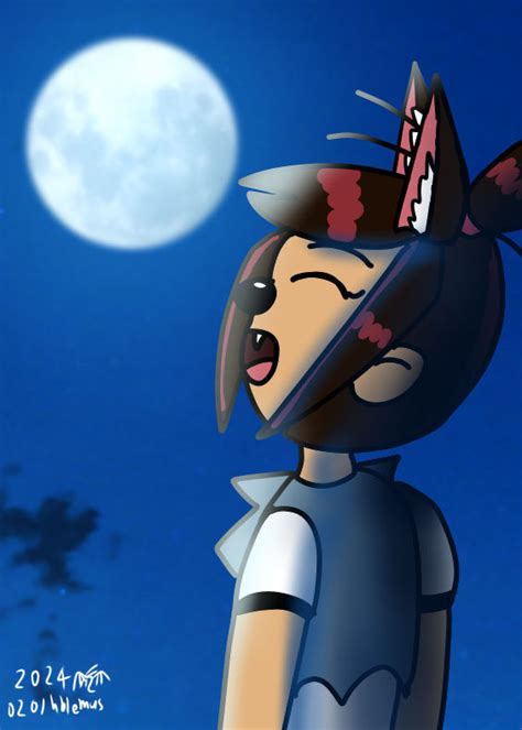 Howling Of Molly Mcgee At Under Moon By Galbin32 On Deviantart