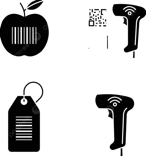 Barcodes Glyph Icons Set Badge Classic Drop Vector Badge Classic