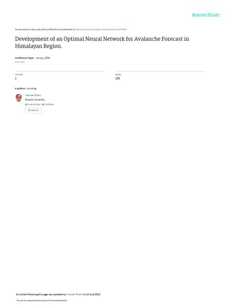 Development Of An Optimal Neural Network For Avala Pdf Artificial Neural Network Applied