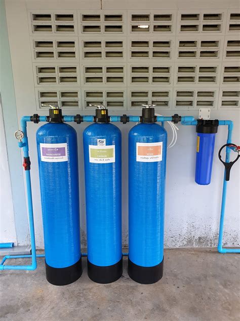 เครื่องกรองน้ำบาดาล บ่อสระน้ำ ระบบกรอง4ขั้นตอน ถังกรองไฟเบอร์กลาส12×52