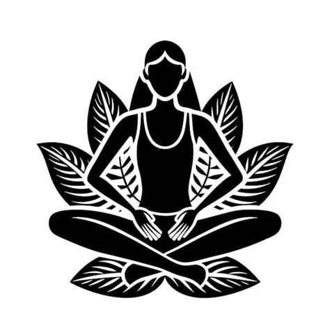 Woman Yoga Silhouette Vector Premium Ai Generated Vector