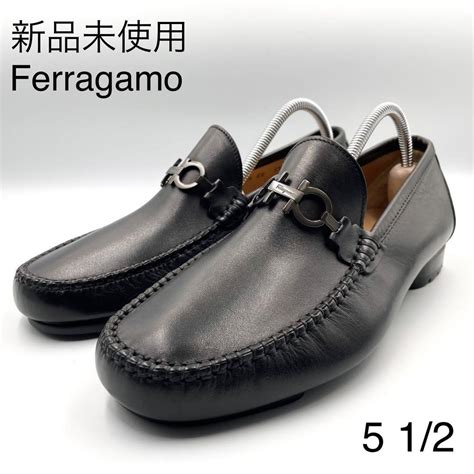 人気を誇る 新品未使用ferragamo フェラガモ ガンチーニ ホースビット ブラック ローファー革靴