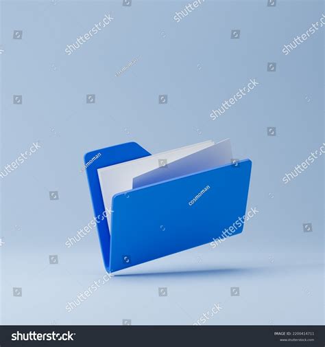Blue Computer Folder Blank Documents Isolated Stock Illustration 2200414711 Shutterstock