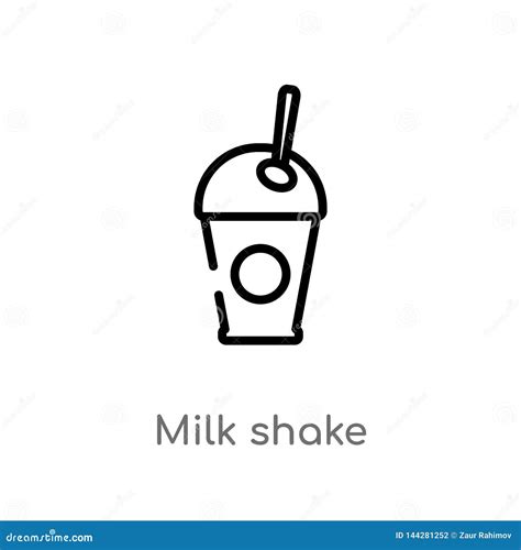 Outline Milk Carton Icon Vector Illustration 123744924