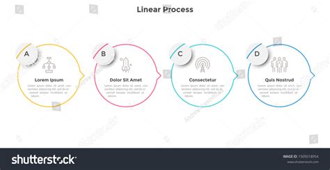 Process Diagram Four Circular Elements Arrows Stock Vector Royalty Free 1505018954 Shutterstock