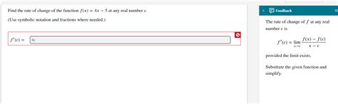 Solved E Feedback Find The Rate Of Change Of The Function Chegg