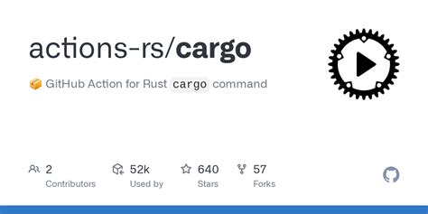 Github Actions Rs Cargo Github Action For Rust Cargo Command