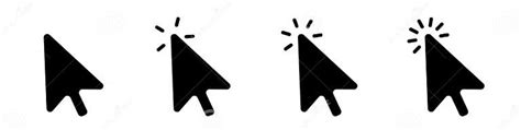Click Cursor Icon Computer Mouse Pointer Arrow Stock Vector
