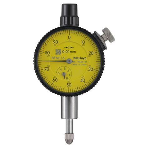 Mitutoyo 1044a 01 0 5 00mm Range X 0 100 Reading White Dial Drop Indicator All Industrial