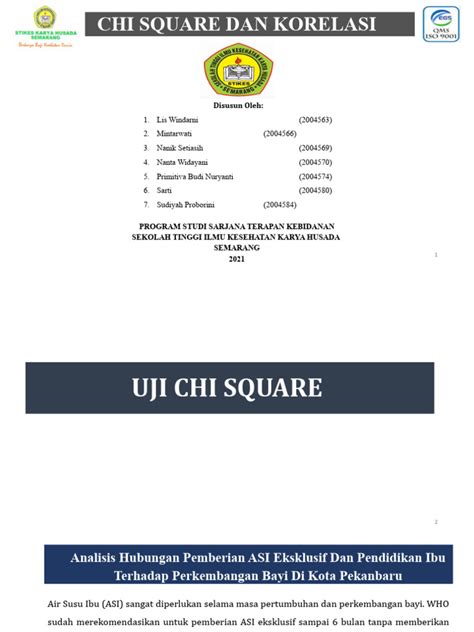 Kelompok 2 Analisa Jurnal Chi Square Dan Korelasi Pdf