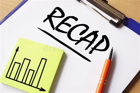 Recap Is Shown As Business Concept Time For Recap Stock Image Image