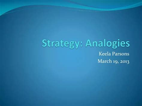 Ppt Strategy Analogies Powerpoint Presentation Free Download Id