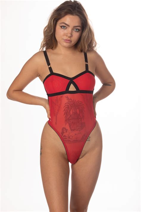 Rts Viper Mesh Thong Bodysuit Solstice Intimates