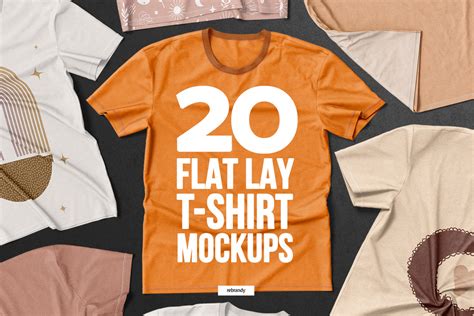 Flat Lay T Shirt Mockups On Yellow Images Creative Store 117200