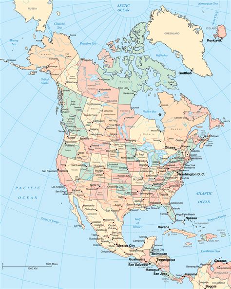 Mapa Politico America Del Norte Mapa