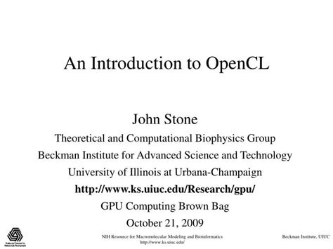 Ppt An Introduction To Opencl Powerpoint Presentation Free Download