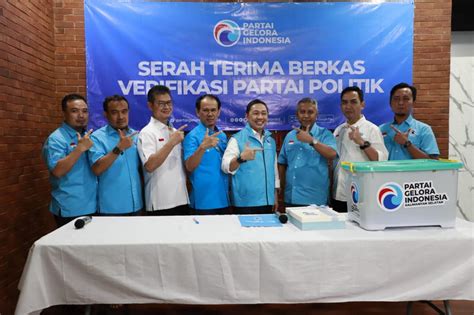 Partai Gelora Mulai Terima Berkas Verifikasi Parpol Dari Daerah DPW