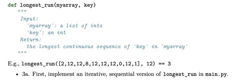Solved Code Provided Def Longest Run Mylist Key Chegg
