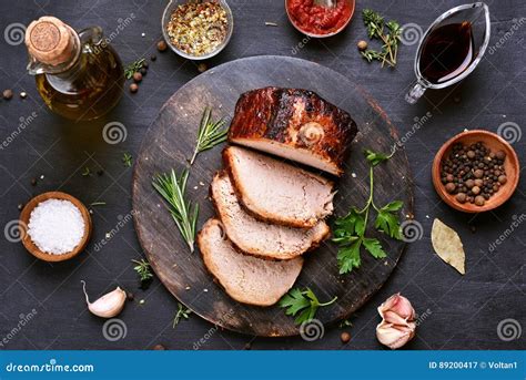 Pork Barbecue Cooked On Grilled Charcoal Barbecue Is Beautiful The