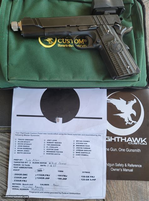 Nighthawk Custom 9mm Combat Special ~thunder Ranch Model Threaded