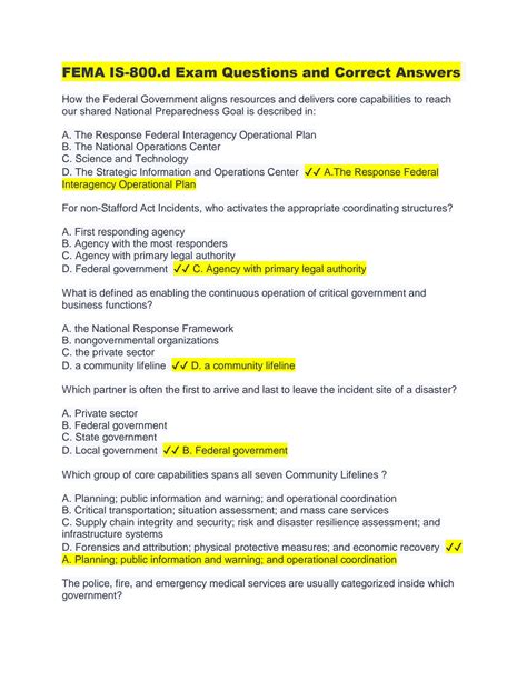 Answers To Fema Ics 200 Test Fema Ics 200 Complete Questions