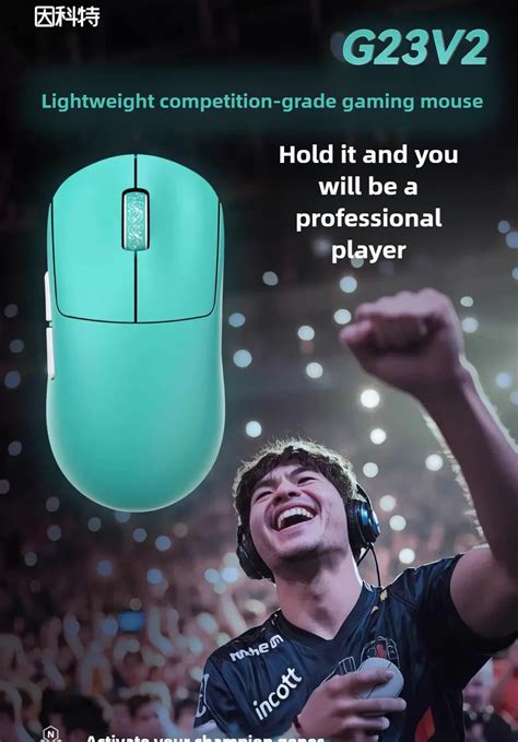 Incott G23 V2 Mouse Wireless Three Mode Paw3395 8khz Polling Rate