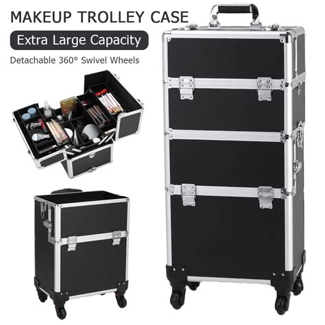 Portable Makeup Case Cosmetic Train Case Lockable India Ubuy
