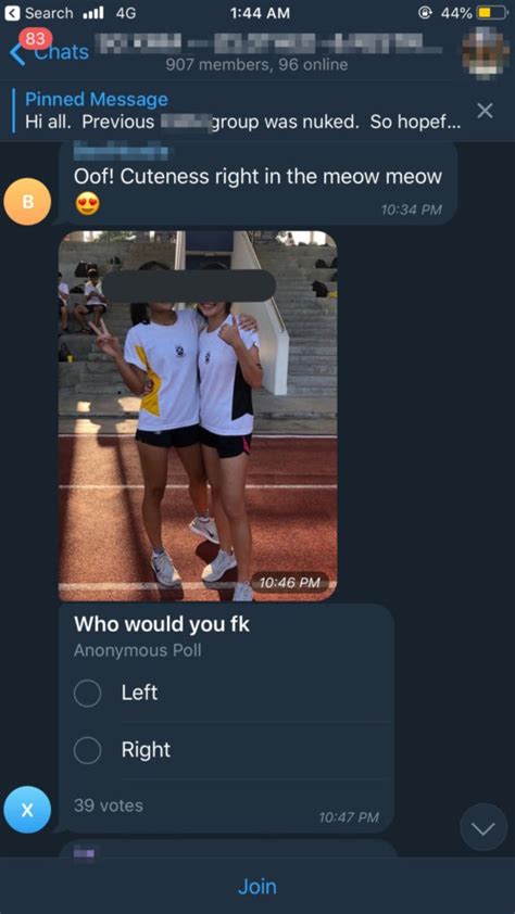 Creepy Telegram Group That Sexualises Uniformed Singaporean Schoolgirls