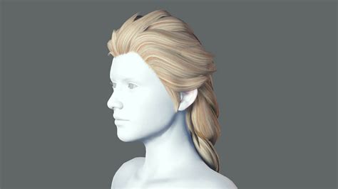 Hair Princess Braid Long 3d Model By Khaloui