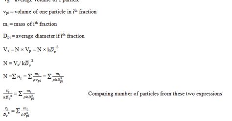 chemical engineering volume mean diameter of a particle in mixture