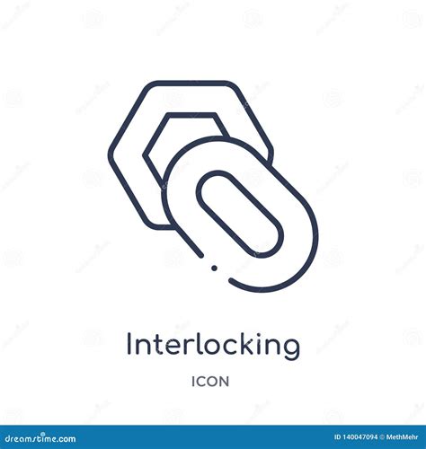 Interlocking Icon Vector Set Combine Illustration Sign Collection Interconnection Symbol