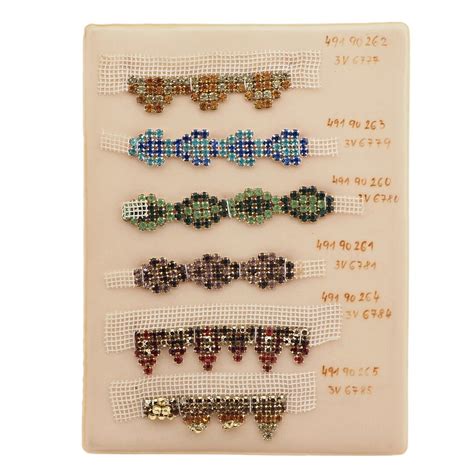 Vintage Czech Rhinestone Strass Lace Set Glass Trims Dress Millinery Dolls Sample Card Etsy