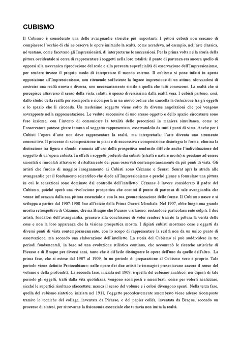 Cubismo Picasso E Braque Docsity