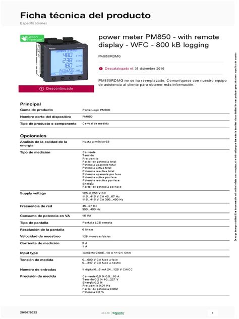 Pm800 Pm850rdmg Pdf Energia Electrica Ingenieria Eléctrica