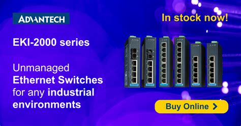 Advantech Eki 2000 Series Of Industrial Unmanaged Ethernet Switches