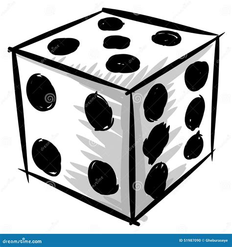 Colorful Artistic Dice Isolated Stock Vector Illustration Of Item