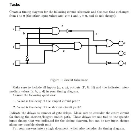 solved timing diagram for circuit tasks create a timing diagram for