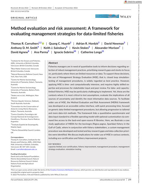 Pdf Method Evaluation And Risk Assessment A Framework For Evaluating