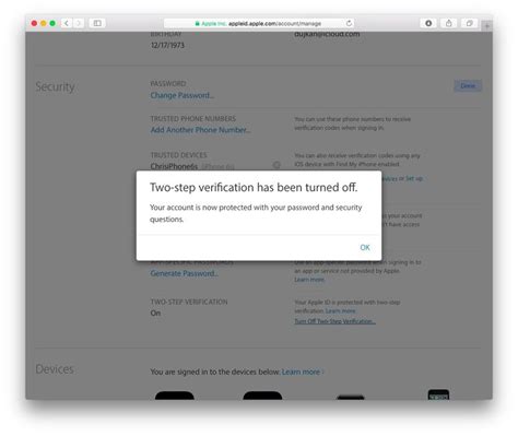 Configurando a autenticação de dois fatores para o seu ID Apple 2Fa