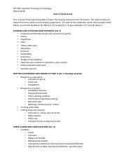 PSY301 Exam1StudyGuide Pdf PSY 301 Scientific Thinking In Psychology