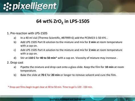 The Clear Solution™ Application Notes Pcsm Xyl 64 In Lps Formulation