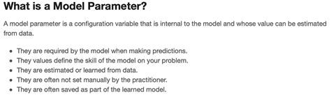 [ml] 모델 파라미터와 모델 하이퍼 파라미터 차이 difference between a model parameter and