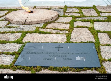 The Jacqueline Bouvier Kennedy Onassis Gravesite In Arlington National