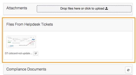 Copy Helpdesk Ticket Attachments To Customer Profile DataTill
